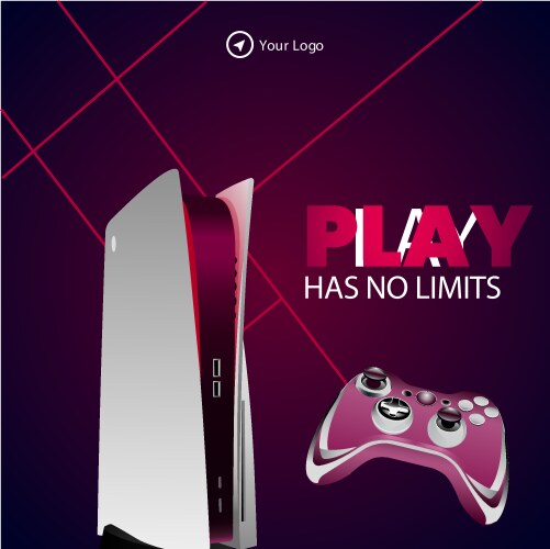 Banner design of game play Royalty Free Vector Image