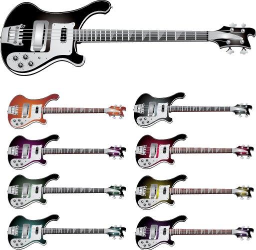 Guitar skull pick set Royalty Free Vector Image