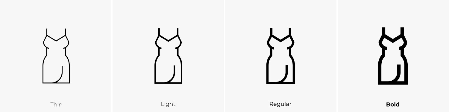 Extendable icon thin light regular and bold style Vector Image