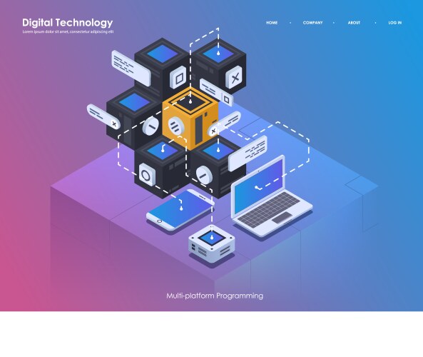 Isometric developing programming and coding Vector Image Isometric developing programming and coding Vector Image