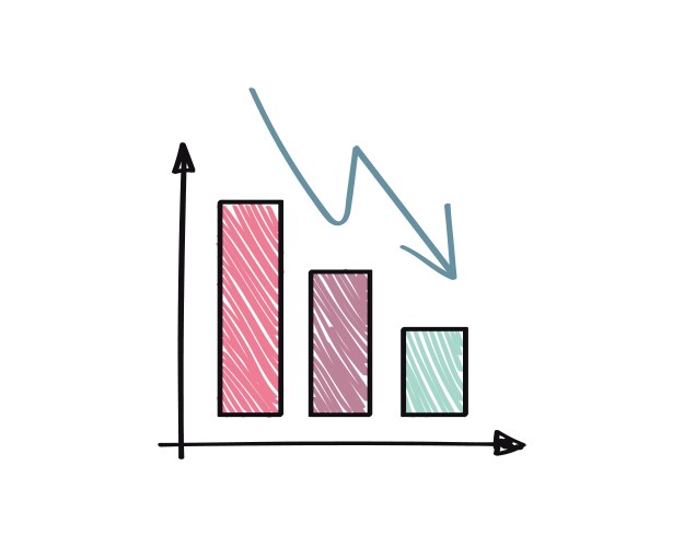 Business Graph Icon Of A Diagram With Growing Vector Image