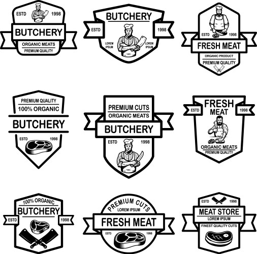Bbq and grill design elements for logo label Vector Image