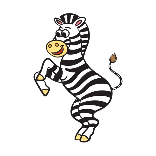 Cartoon zebra Royalty Free Vector Image - VectorStock
