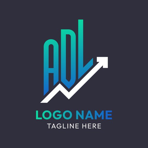 RCB Monogram Logo with Growth Chart – Royalty-Free Vector | VectorStock