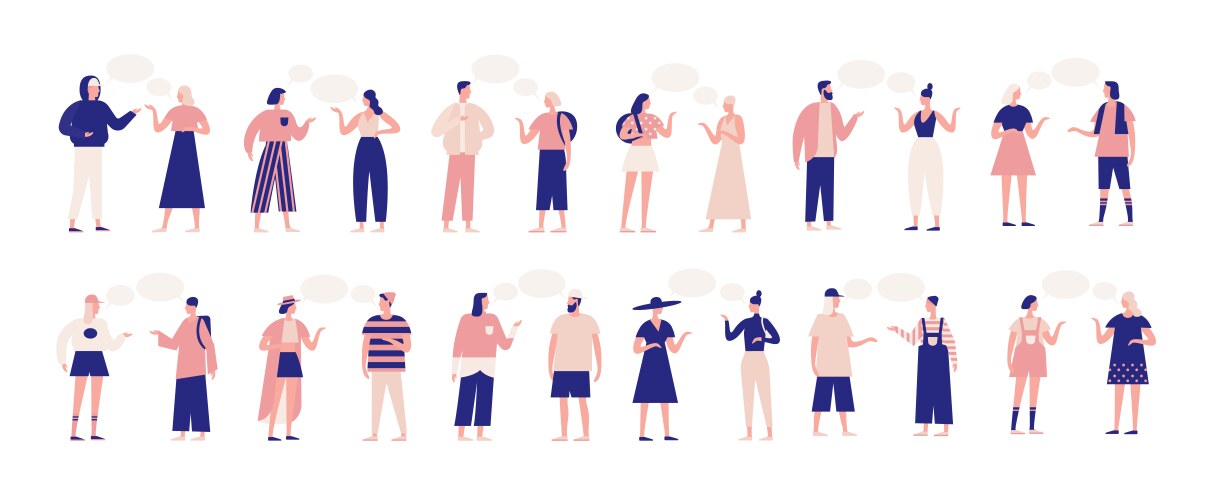 Cartoon Talking to Each Other Vector Images (over 400)