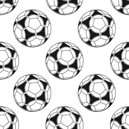 Football or soccer balls seamless pattern Vector Image