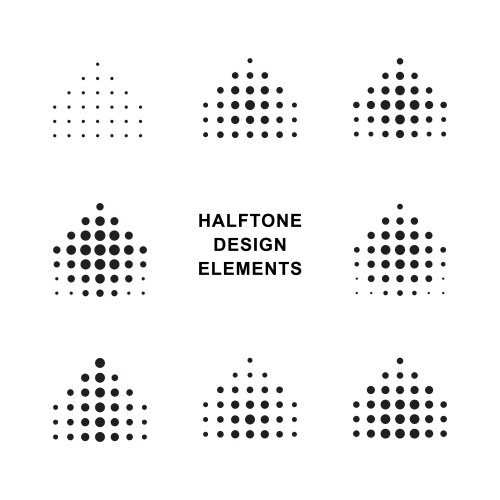 Halftone dots circle frame logo emblem design Vector Image