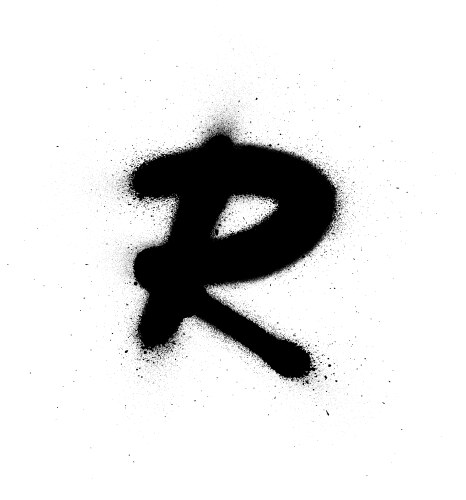 Letter R In Graffiti Style