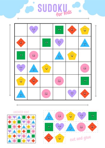 Shapes chart for kids Royalty Free Vector Image