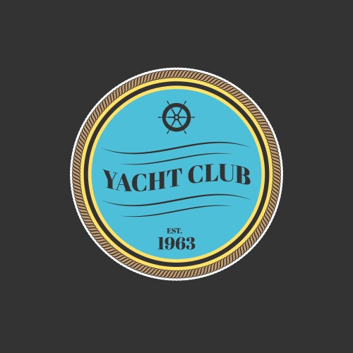 Yacht club label Royalty Free Vector Image - VectorStock
