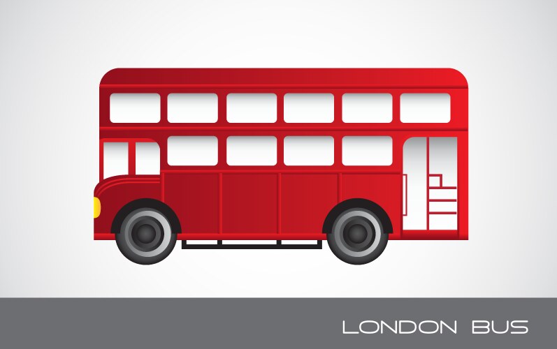 London Double Decker Bus Royalty Free Vector Image