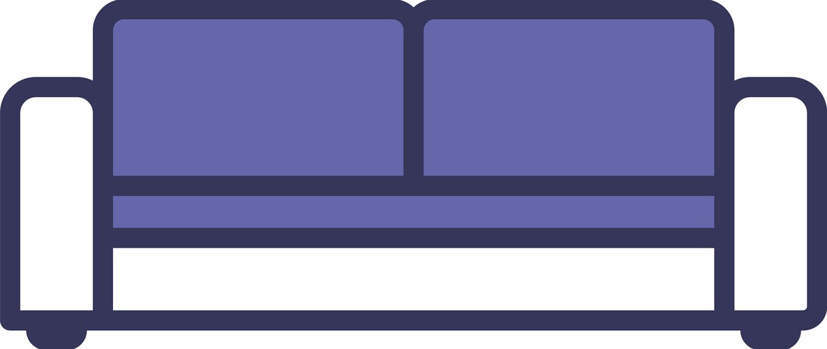 Sofa icon on white background Royalty Free Vector Image