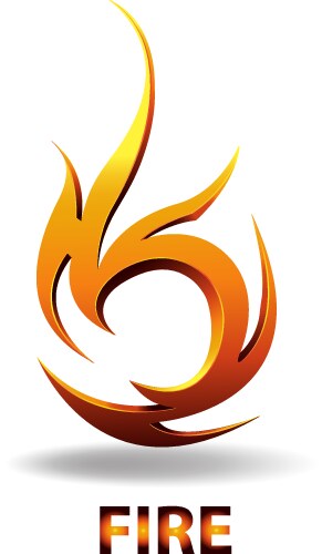 Eagle head burning fire flame logo mascot Vector Image