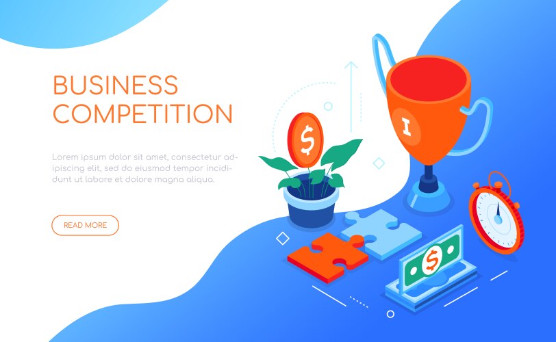 Business competition concept-group competitive Vector Image