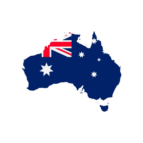 Detailed map of australia with state borders Vector Image