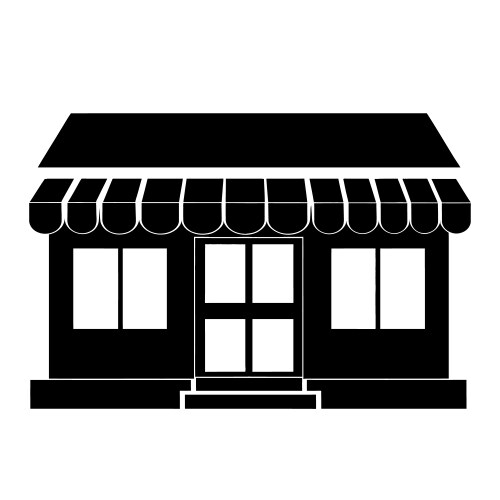 Silhouette retail store Royalty Free Vector Image