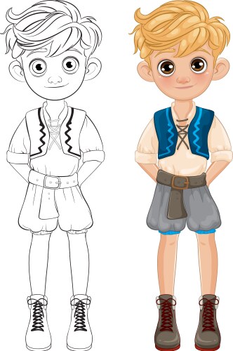 Sketch Draw for Boy Full Body Vector Images (63)
