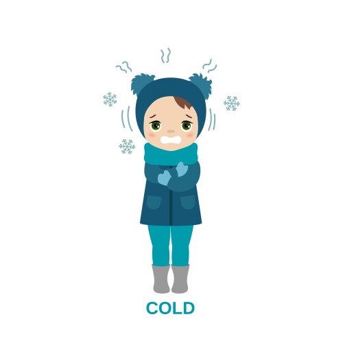 Catchig cold Royalty Free Vector Image - VectorStock