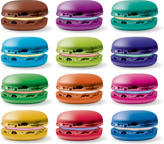 Macarons set Royalty Free Vector Image - VectorStock