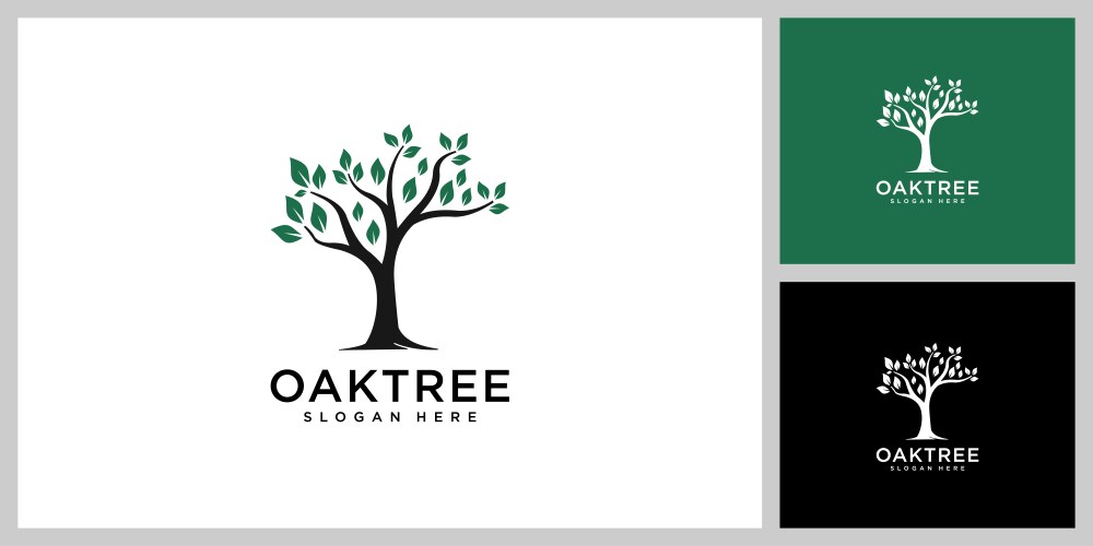 Elegant Oak Tree Logo Template – Royalty-Free Vector | VectorStock