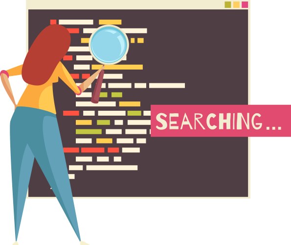 Programmer flat Royalty Free Vector Image - VectorStock