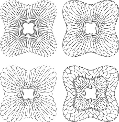 Guilloche Pattern Vector Images (over 16,000)