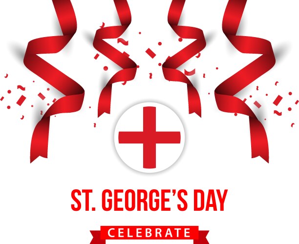 St georges day template design Royalty Free Vector Image