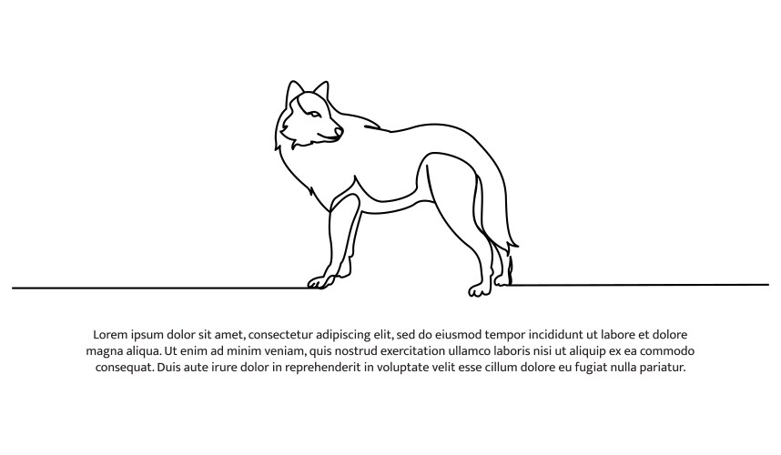 One Line Drawing Wolf Vector Images (over 160)
