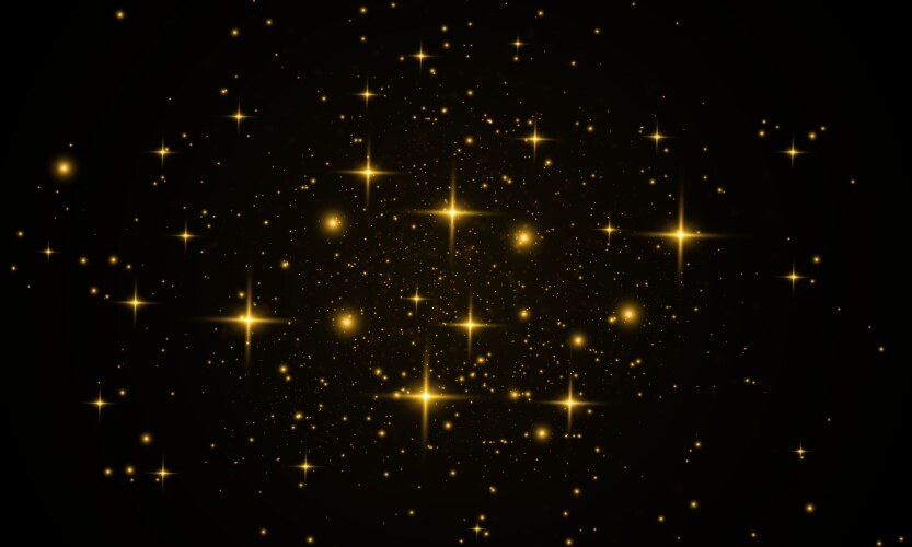 Yellow dust sparks Royalty Free Vector Image - VectorStock