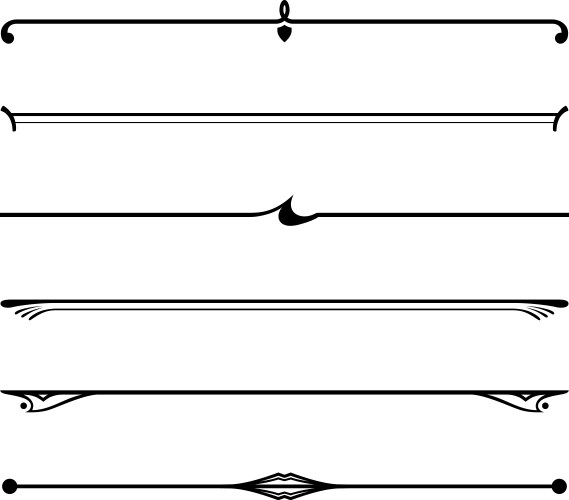 Decorative elements border and page rules Vector Image