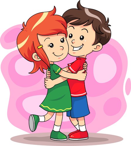Sisters Hug Vector Images (over 1,000)
