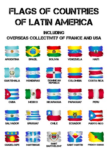 European countries flags Royalty Free Vector Image