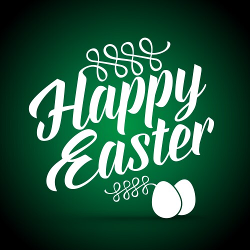 Happy easter typography bunny egg Royalty Free Vector Image