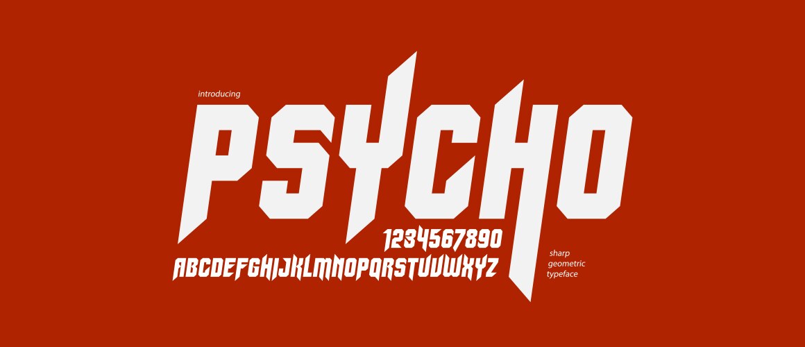 Sharp and bold italic display font for logo Vector Image