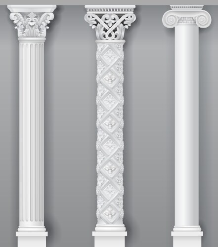 Marble architecture classic stone colomn Vector Image