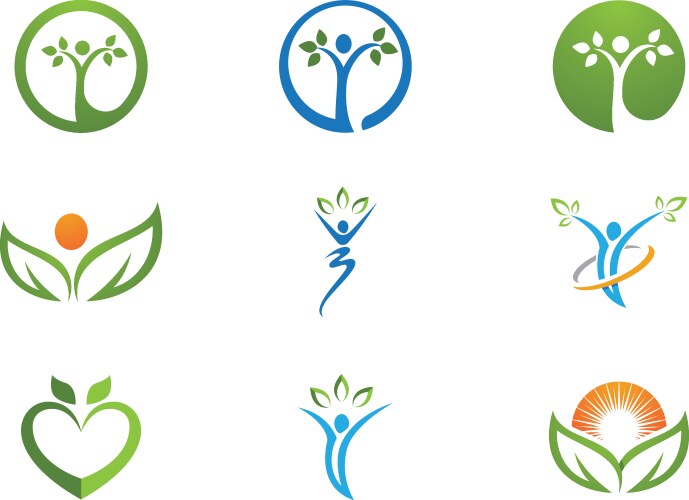 Human body parts color icons set Royalty Free Vector Image