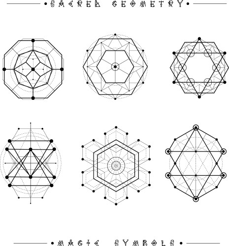 Sacred Geometry Symbols Royalty Free Vector Image