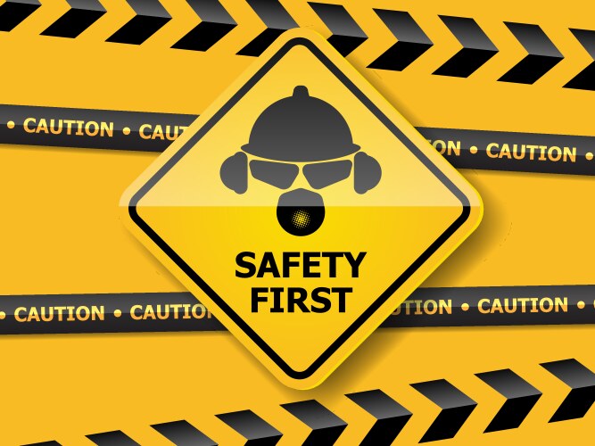 Safety first symbol Royalty Free Vector Image - VectorStock