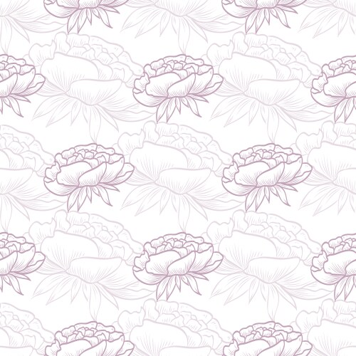 Peonies pattern Royalty Free Vector Image - VectorStock