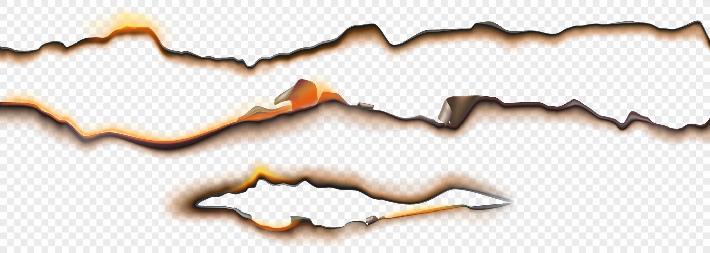 Burnt Paper Edge - Fire & Ash Royalty Free Vector Image
