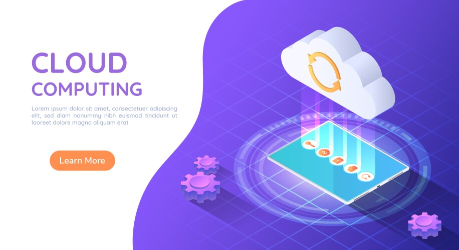 Isometric website development and application Vector Image