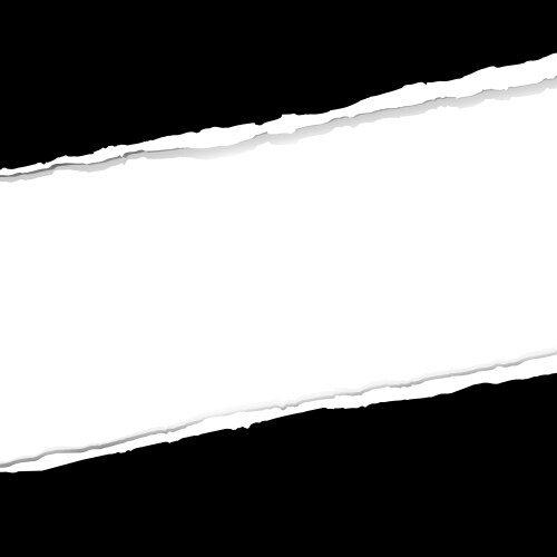 Realistic black ripped paper on transparent Vector Image