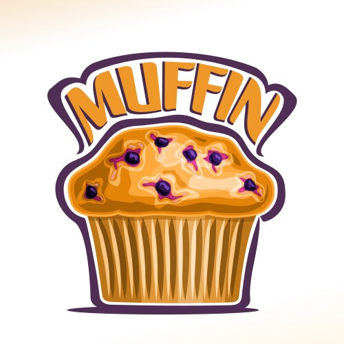 Logo for chocolate muffin Royalty Free Vector Image