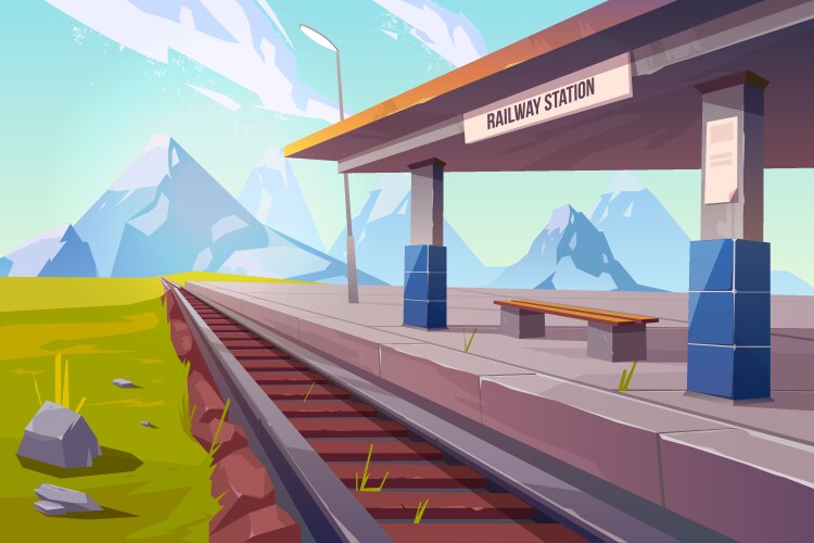 Cartoon Railway Station Vector Images (over 3,000)
