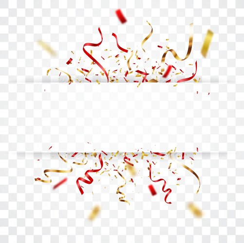 Colorful round confetti frame isolated Royalty Free Vector