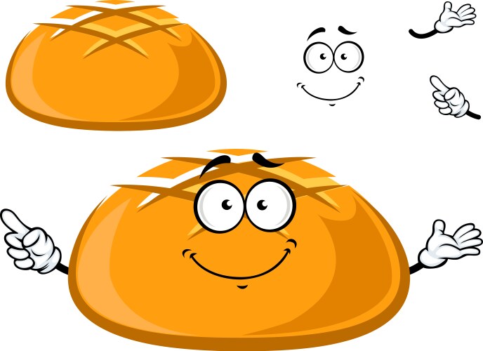 Bread slice cartoon Royalty Free Vector Image - VectorStock