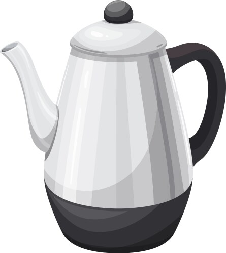 Cup percolator pot coffee cartoon Royalty Free Vector Image