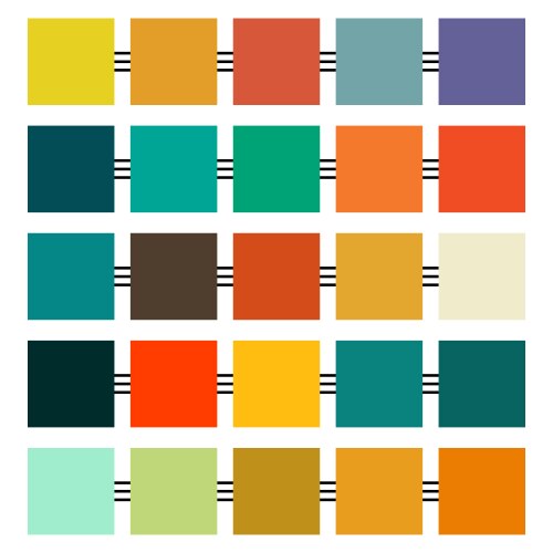 Retro Color Palette Vector Images (over 6,900)