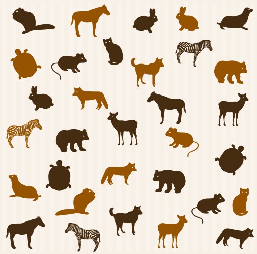 Seamless pattern animals dog theme Royalty Free Vector Image