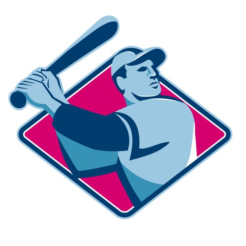 Angry baseball bat character cartoon Royalty Free Vector